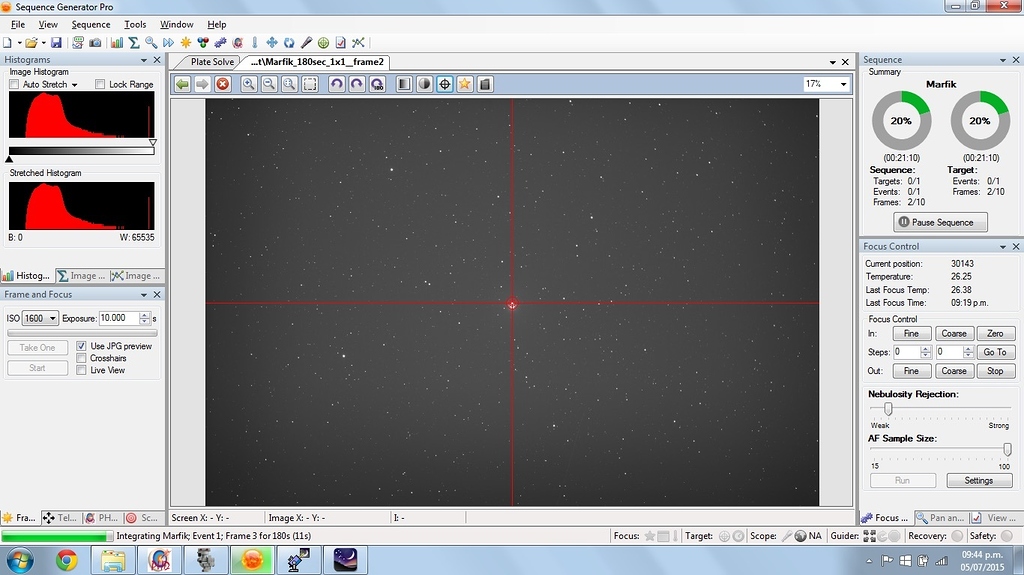 Succesful CEM60 meridian flip - Sequence Generator - Main Sequence Software