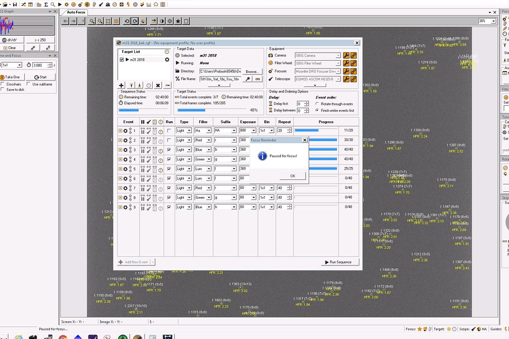 Pause For Focus Sequence Generator Main Sequence Software 