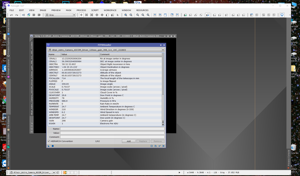 Gain imaged at and Gain recorded in FITS Header differ - Sequence ...