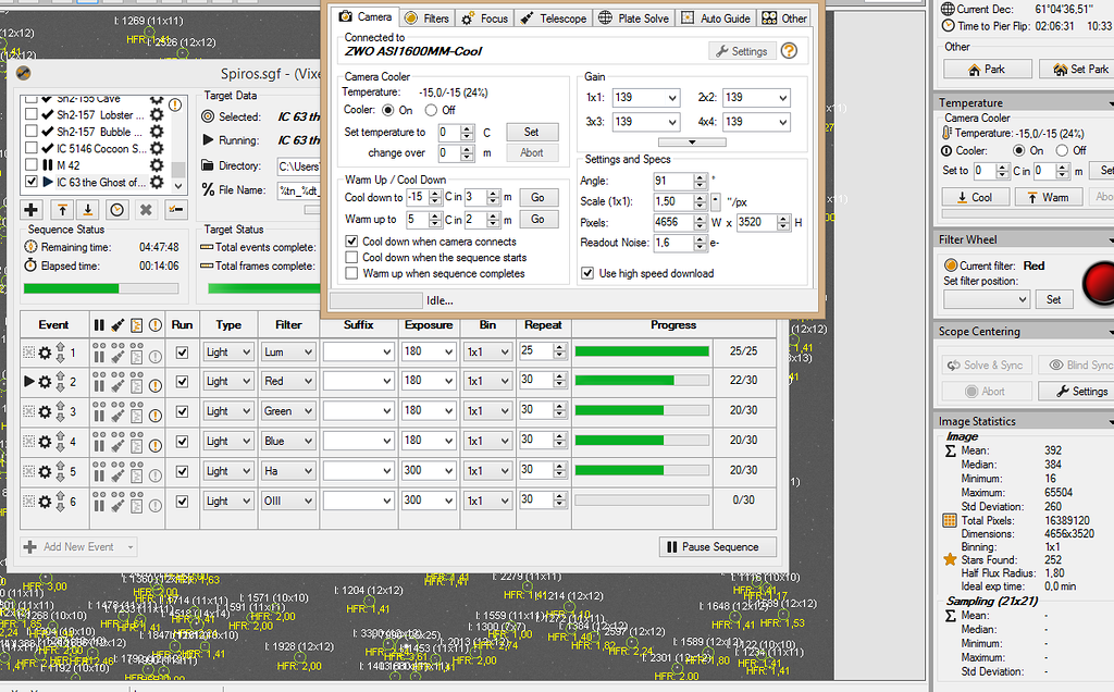 Help for ideal exposure time - Sequence Generator - Main Sequence Software