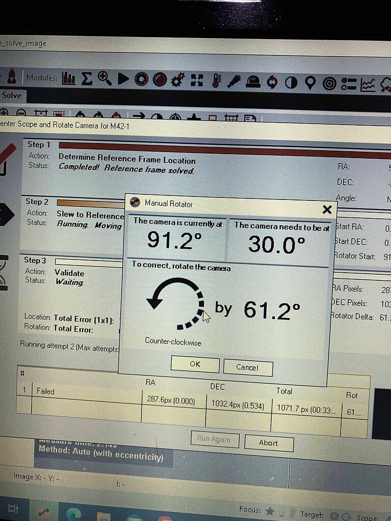 Plate Solving with Manual Rotator - Plate Solving - Main Sequence Software