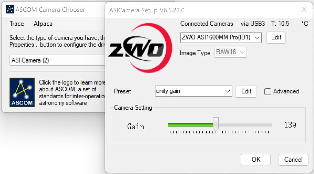 ASI/ASCOM Connection Issue - Sequence Generator - Main Sequence Software