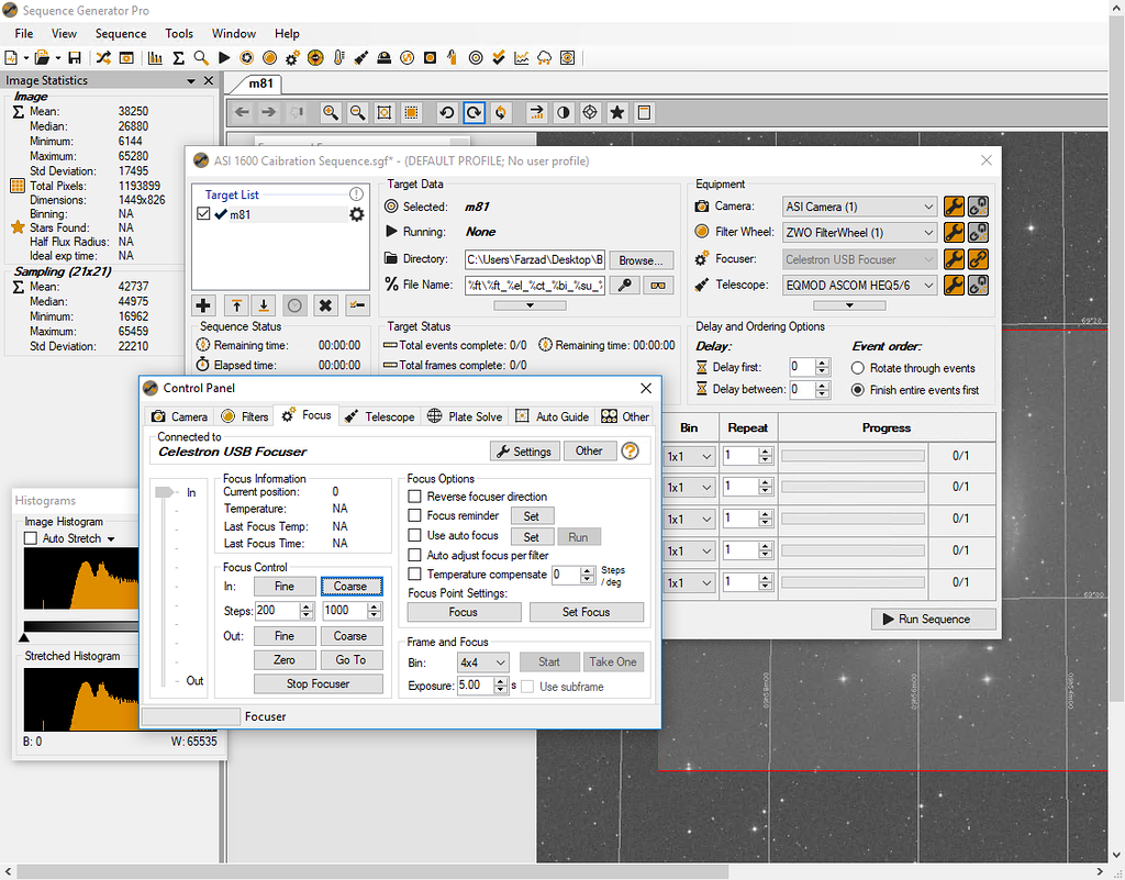 SGP and Celestron Focus Motor - Equipment Compatibility - Main Sequence Software