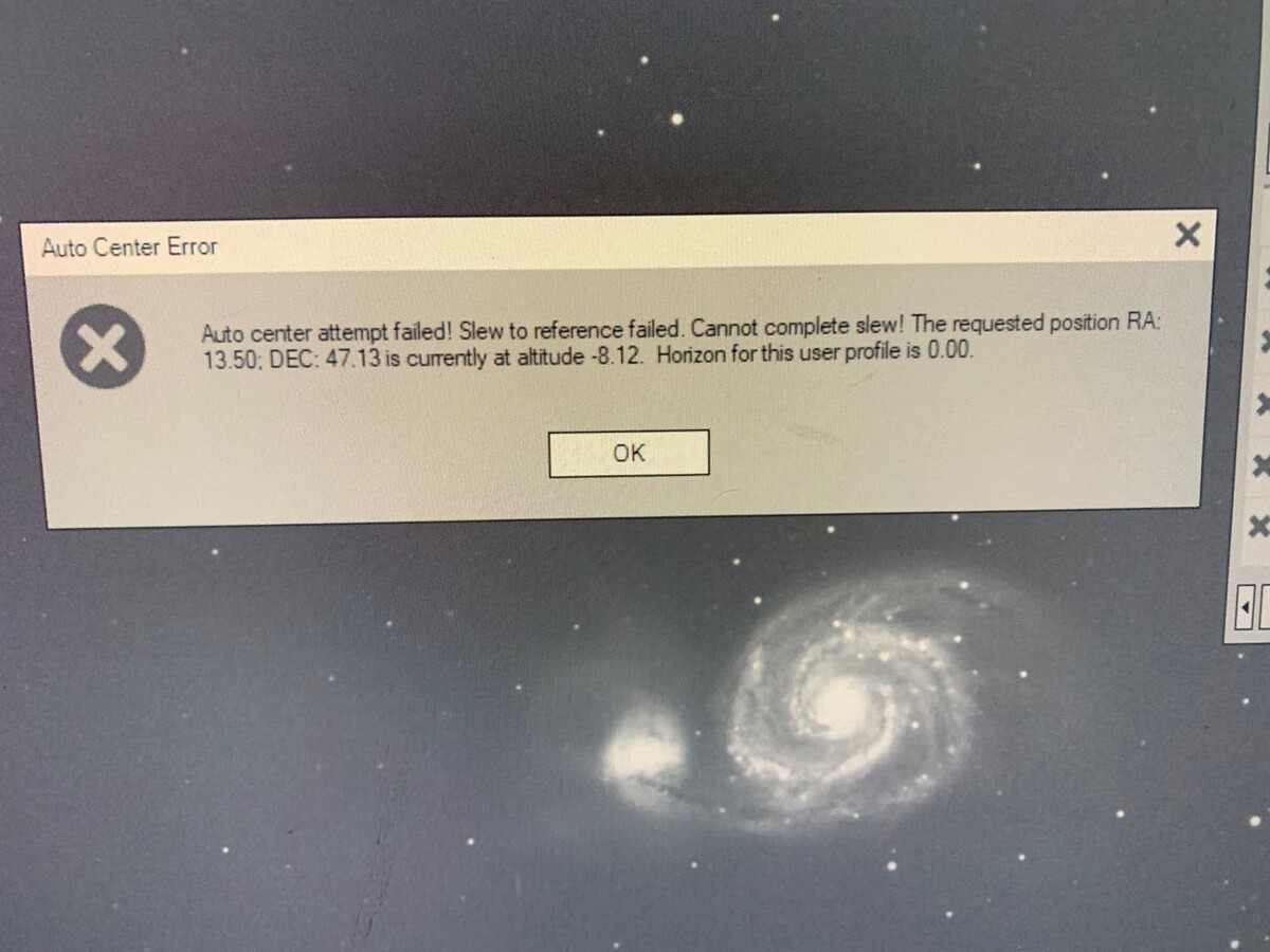 SGP centering moving wrong direction - Sequence Generator - Main Sequence Software