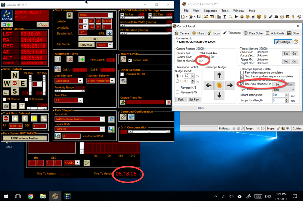 Time to Pier Flip NA - Sequence Generator - Main Sequence Software