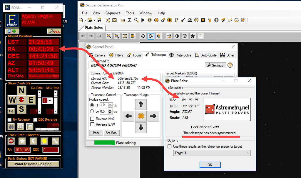 Plate Solving and Syncing - Plate Solving - Main Sequence Software