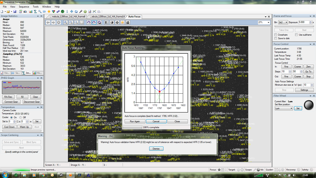 Warning about autofocus - Auto Focus - Main Sequence Software