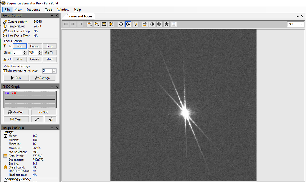 Auto Focus vs Bahtinov Mask - Sequence Generator - Main Sequence Software