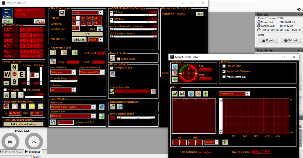SGP 3.1.0.457 + EQMOD v2.00g Meridian Flip North Target Fails - SGPro Support - Main Sequence ...