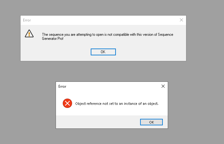 SGP Freeze on Start Up - Sequence Generator - Main Sequence Software