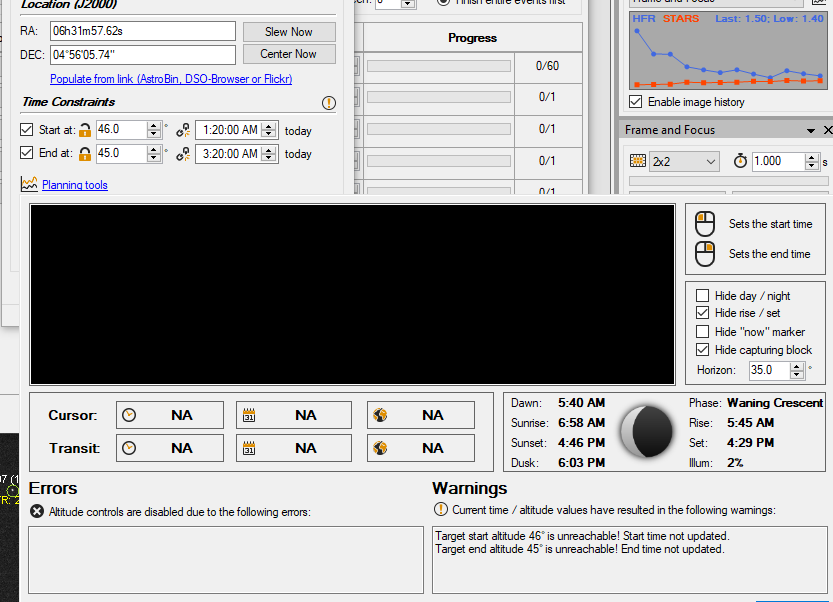 Planning tools non functional - Sequence Generator - Main Sequence Software Planning tools non functional - Sequence Generator - Main Sequence Software